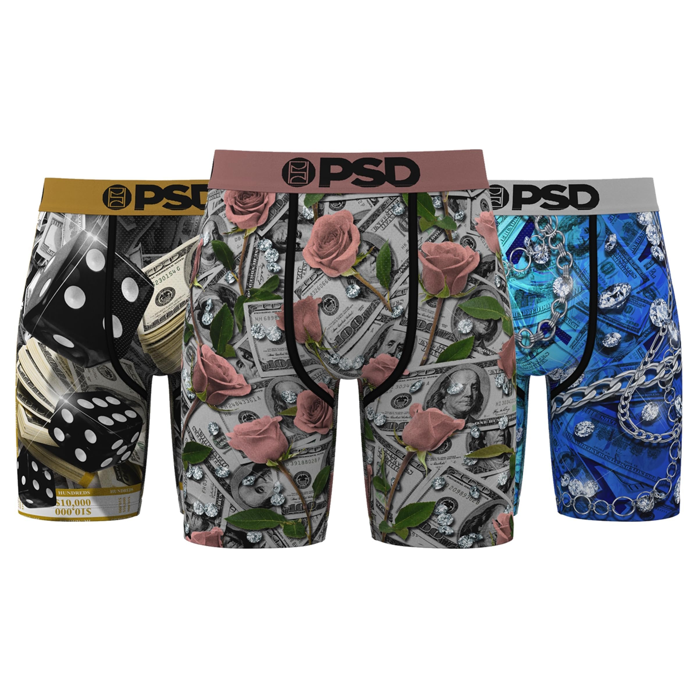 PSD Men's Rose Royale 3-Pack Boxer Brief, Multi, XXL – 707 Street