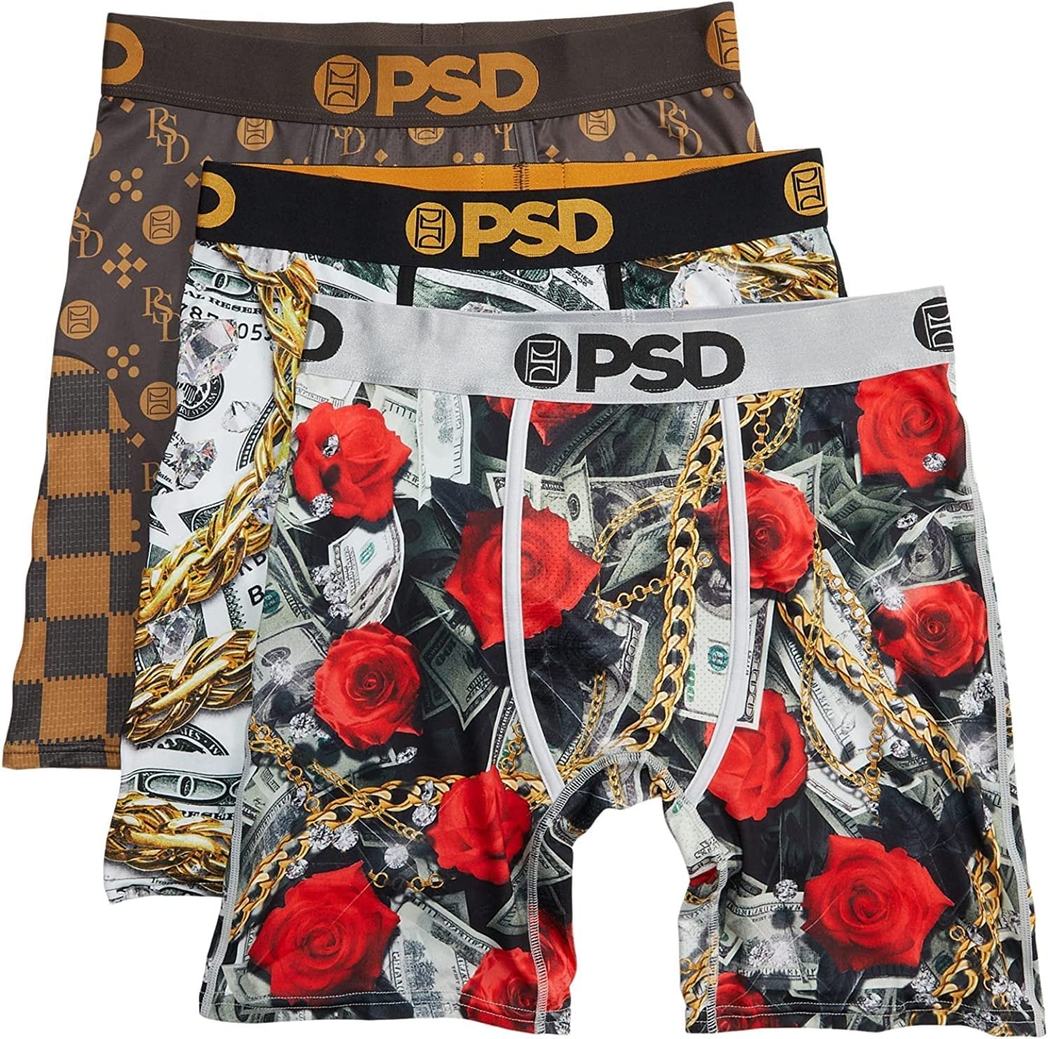 PSD Underwear Men's Luxury Goods Boxer Briefs 3-Pack PSD Men's Tropica ...
