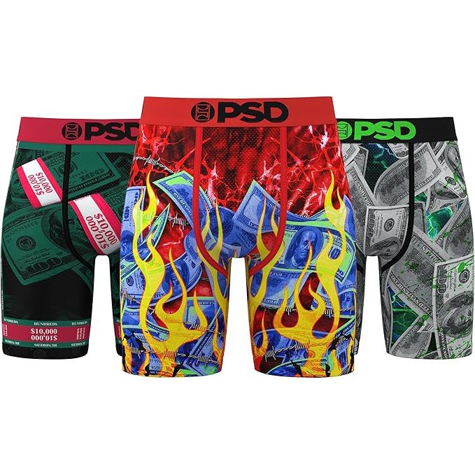 PSD Underwear Men's Hotshot Money Boxer Briefs 3-Pack – 707 Street